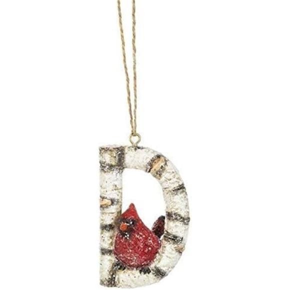 Holiday | Cardinal Initial Christmas Tree Ornament Letter With Cardinal ...